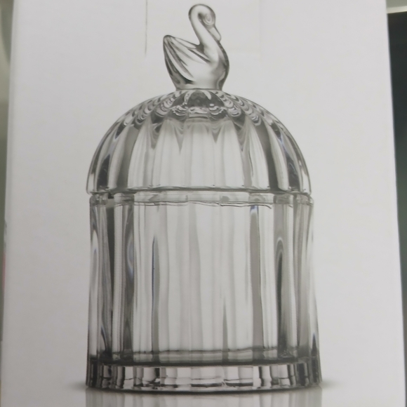 Godinger | Art | Godinger Glass Crystal Covered Container With Swan ...